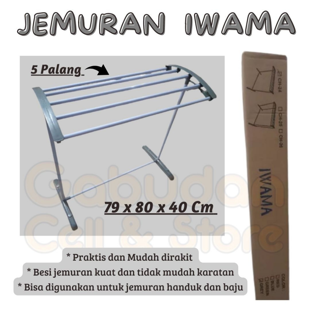 Jual Rak Handuk Jemuran Handuk Iwama / Jemuran Kecil Minimalis Portable ...