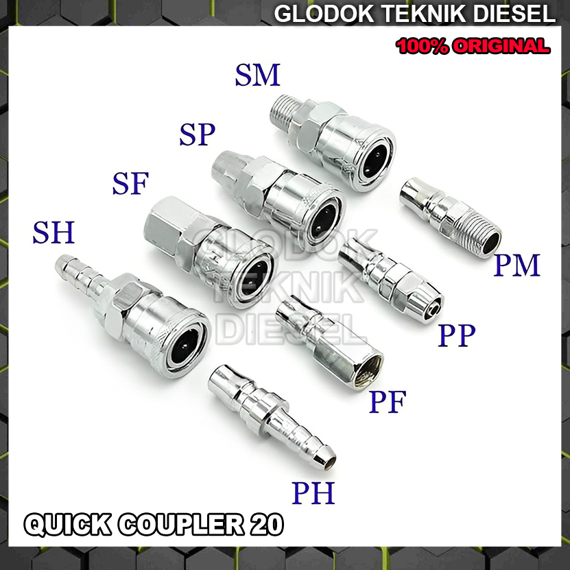 Jual Quick Coupler Nepel SH SF SM SP PM PP PF PH 20 ORIGINAL TERBAIK | Shopee Indonesia