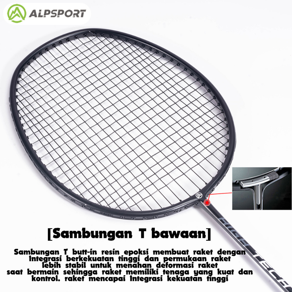 Jual ALPSPORT RR【2Raket + Tas】4U G5 100% Serat Karbon Penuh Desain Asli ...