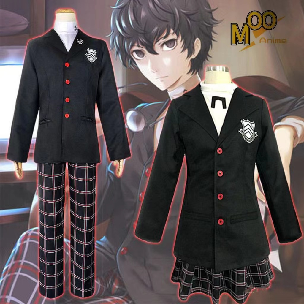 Jual Anime Persona 5 Cosplay Costume Amamiya Ren School Uniform Set ...