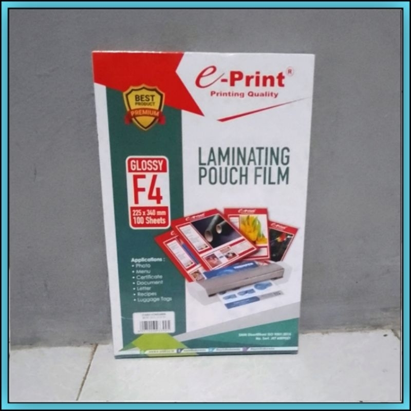 Jual Plastik Laminating F4 / A4 Eprint Per 50 Lembar | Shopee Indonesia