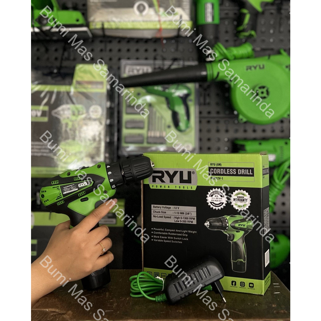 Jual RYU MESIN CORDLESS DRILL RCD 12 V-1 / MESIN BOR CAS RYU RCD 12 V-1 ...