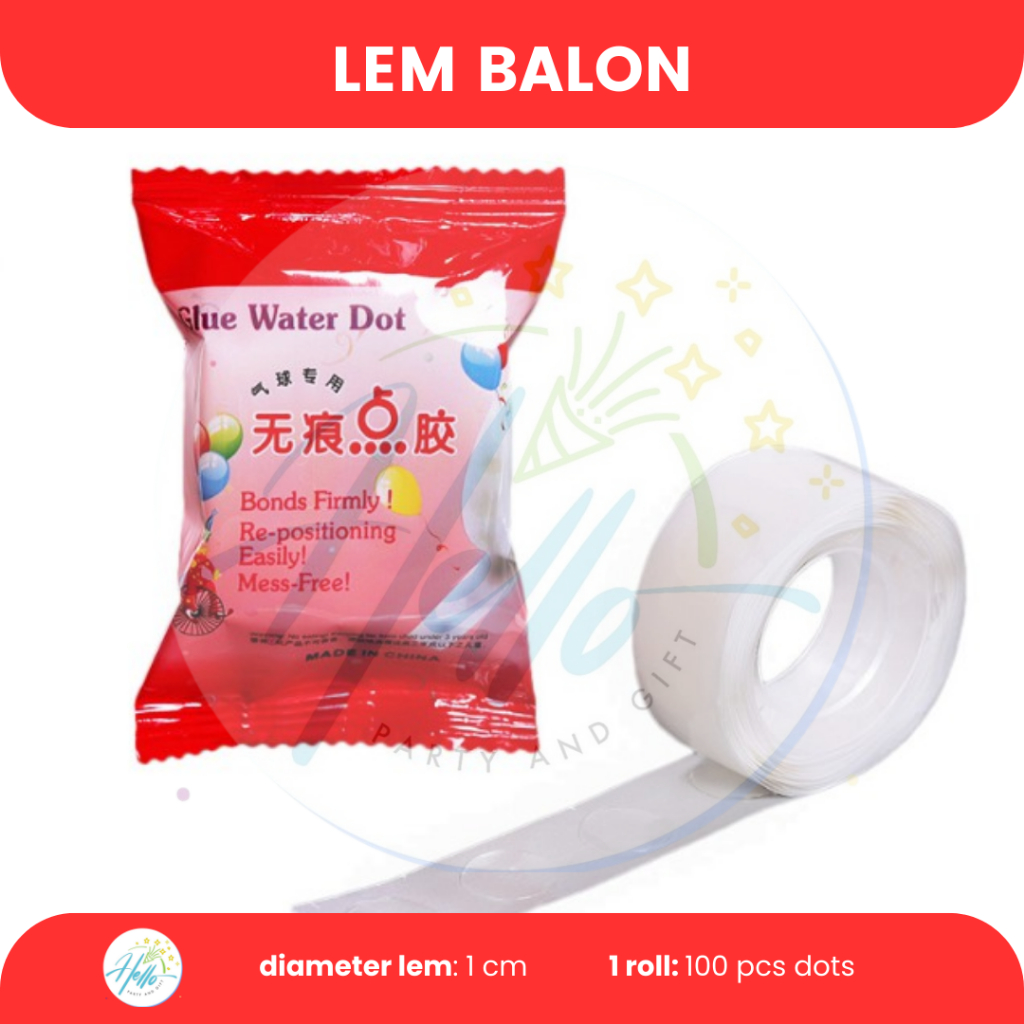 Jual LEM BALON / PEREKAT BALON / BALLOON GLUE DOTS | Shopee Indonesia