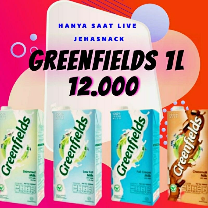 Jual [ SUSU UHT ] Greenfields 1 Liter / 1000mL | Shopee Indonesia