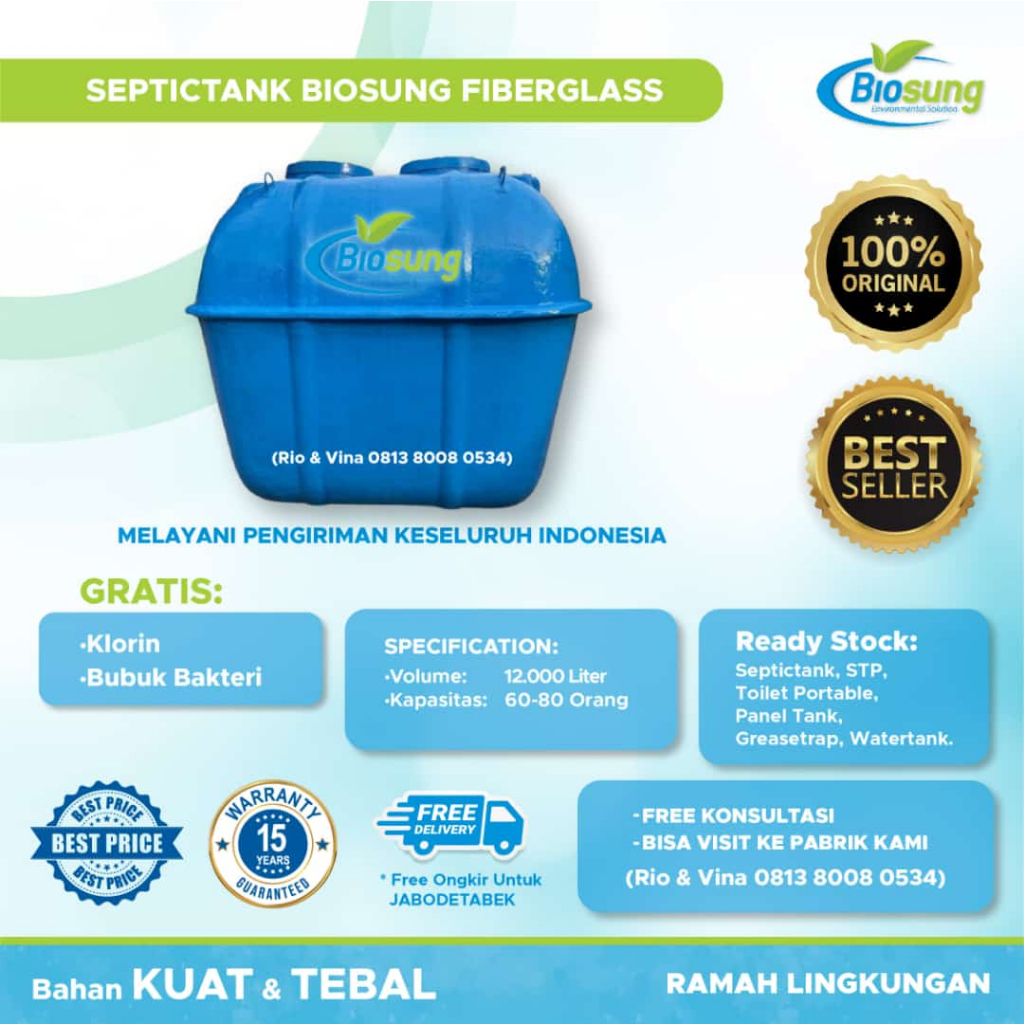 Jual Septic Tank Biosung 12000 Liter - Biofil - Biotank - Biotech ...
