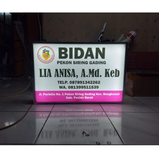 Jual [BISA COD][SATU HARI JADI] NEON BOX KOTAK AKRILIK 2 SISI | NEON BOX CUSTOM DESAIN PAKAI ...