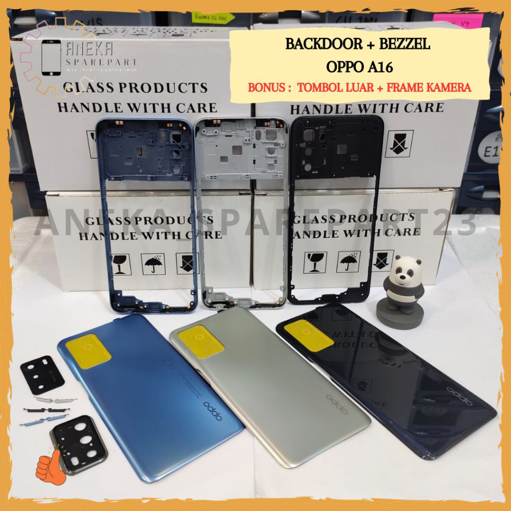 Jual HOUSING BACK CASING FULLSET BACKDOOR + BEZZEL OPPO A16 | Shopee ...