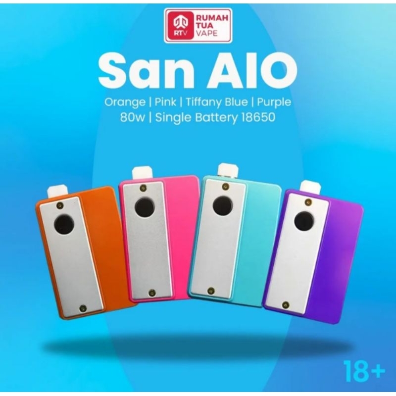 Jual SAN AIO 80W SINGLE BATTERY 18650 AIO KIT BY VAPERZCLOUD X ...