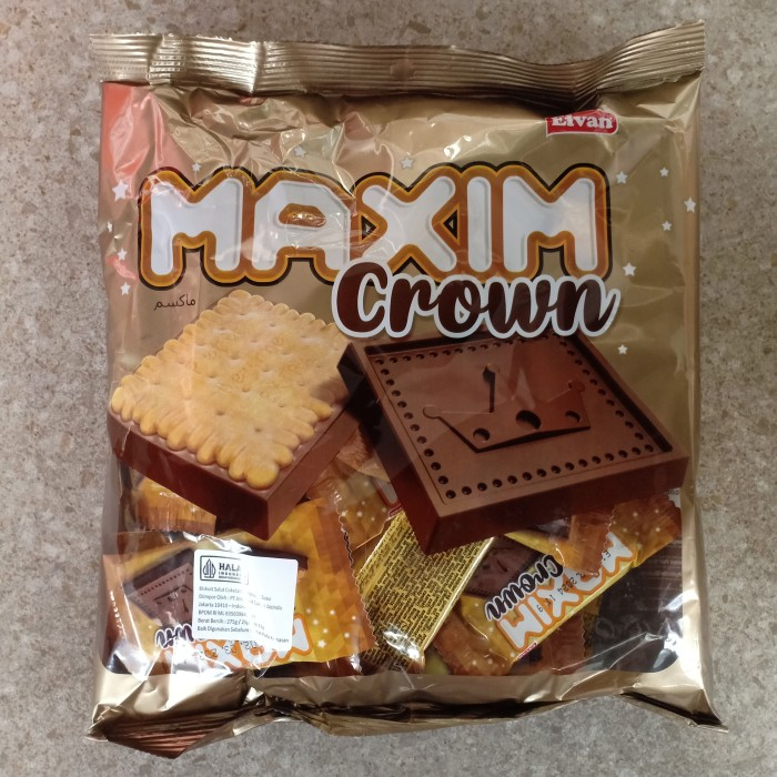 Jual SNACK IMPORT ELVAN MAXIM CROWN HALAL BISKUIT SALUT COKLAT COMPOUND ...