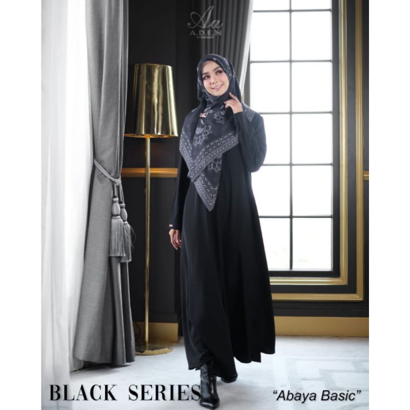 Jual Abaya Basic Series by. Aden Hijab Abaya Hitam polos Busui Friendly ...
