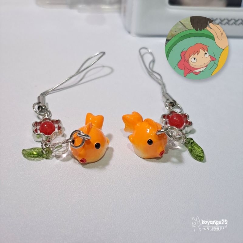 Jual Goldfish Ponyo Inspired Phonestrap | Beads Studio Ghibli Sea ...