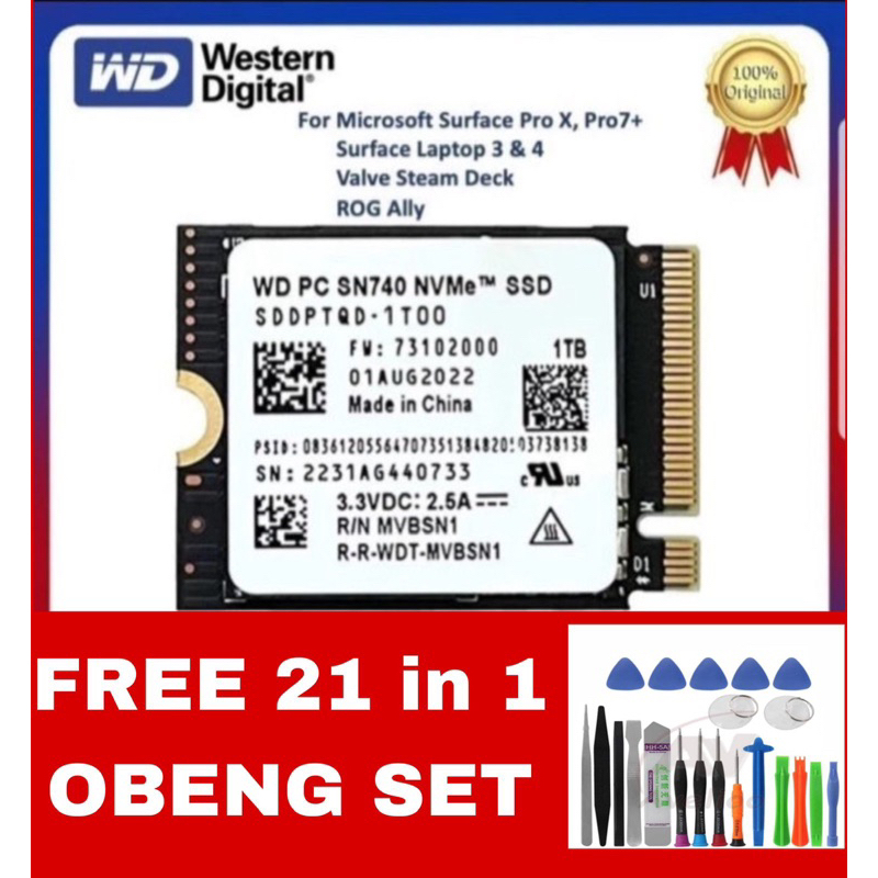Jual Western Digital WD SN740 2TB 1TB 512GB M.2 SSD 2230 NVMe PCIe Gen ...