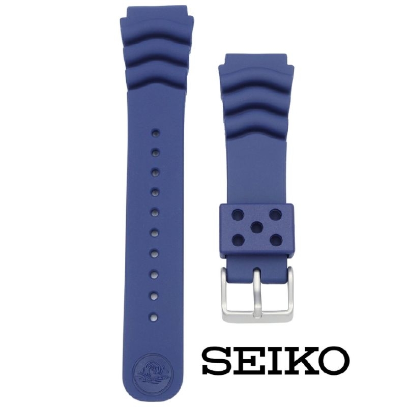 Jual Tali jam Genuine Seiko Rubber strap original size 22 mm | Shopee ...
