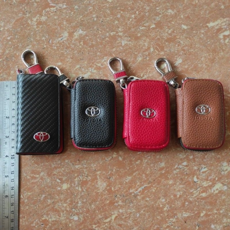 Jual Dompet Stnk MOBIL MOTOR + gantungan kunci LOGO TOYOTA warna hitam ...