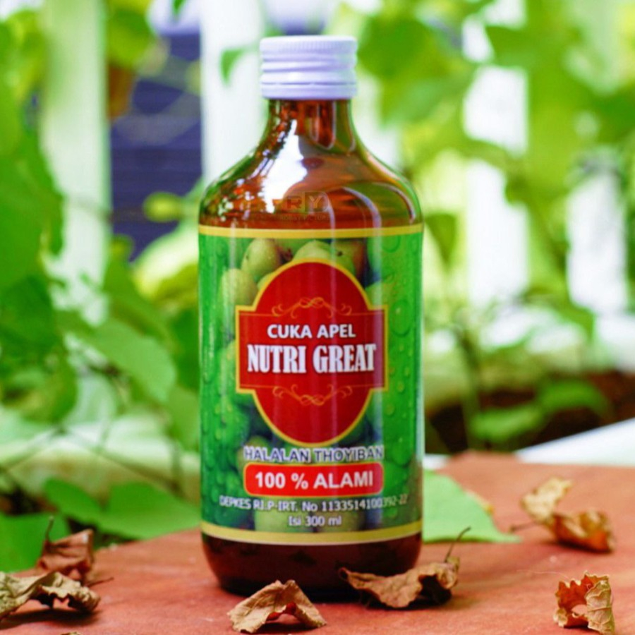 Jual Cuka Apel Murni Nutri Great 100% Original Cuka Apel 300ml | Shopee ...