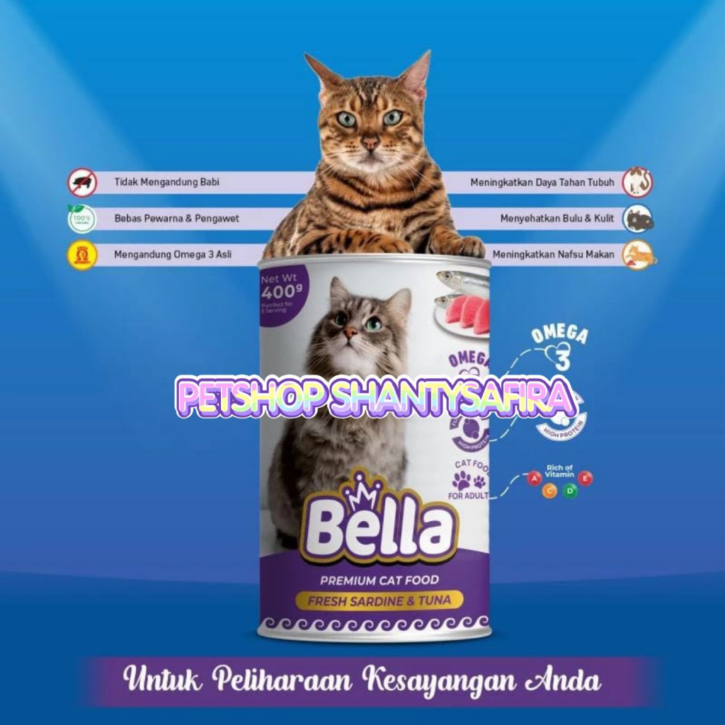Jual MAKANAN KUCING BELLA CAT 400 GR MAKANAN BASAH MAKANAN KALENG COCOK ...