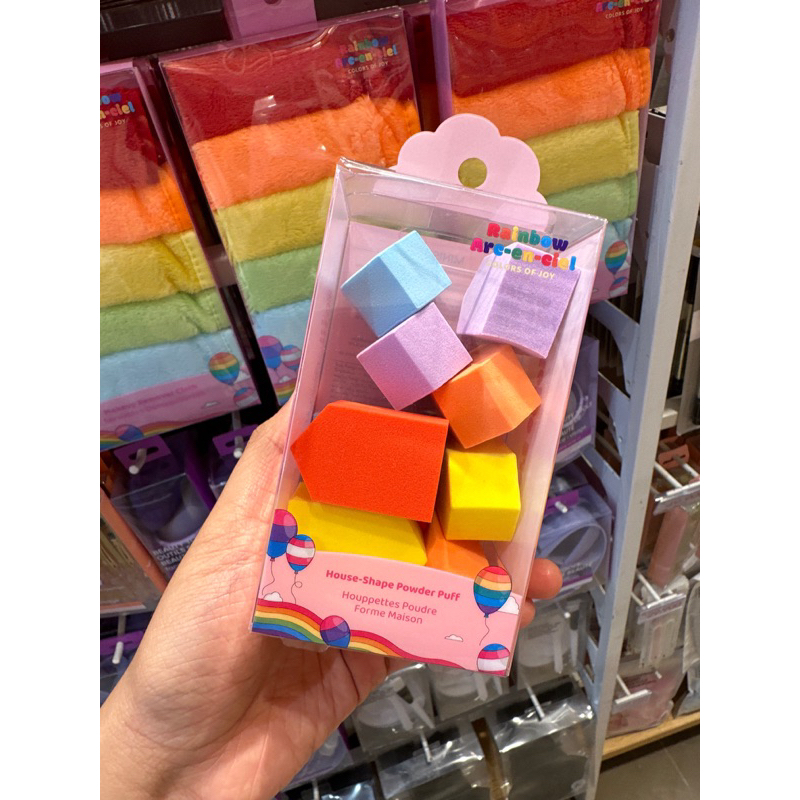Jual POWDER PUFF MINISO RAINBOW SERIES HOUSE SHAPE 10pcs | Shopee Indonesia