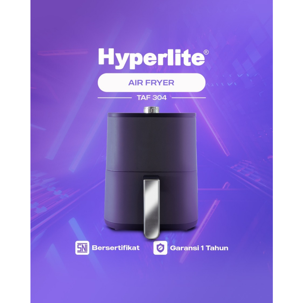 Jual Hyperlite Air Fryer 3L TAF-304 Low Watt/Power 300-600 Watt Garansi ...