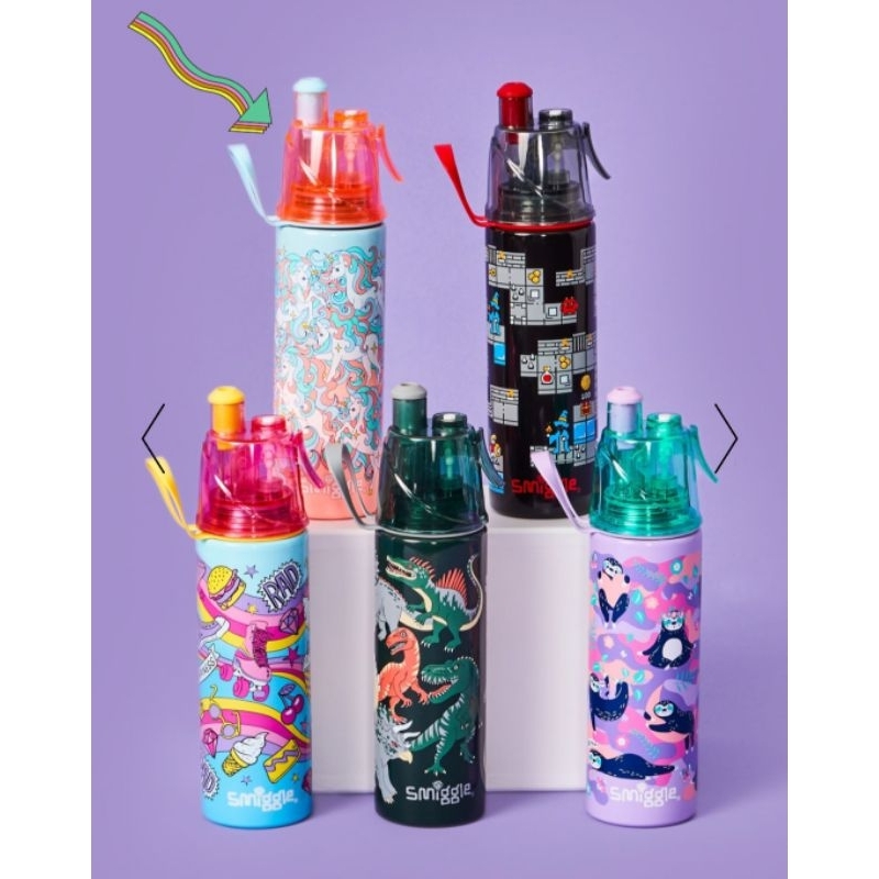 Jual Smiggle Loopy Spritz Insulated Stainless Steel Drink Bottle 500 ml ...