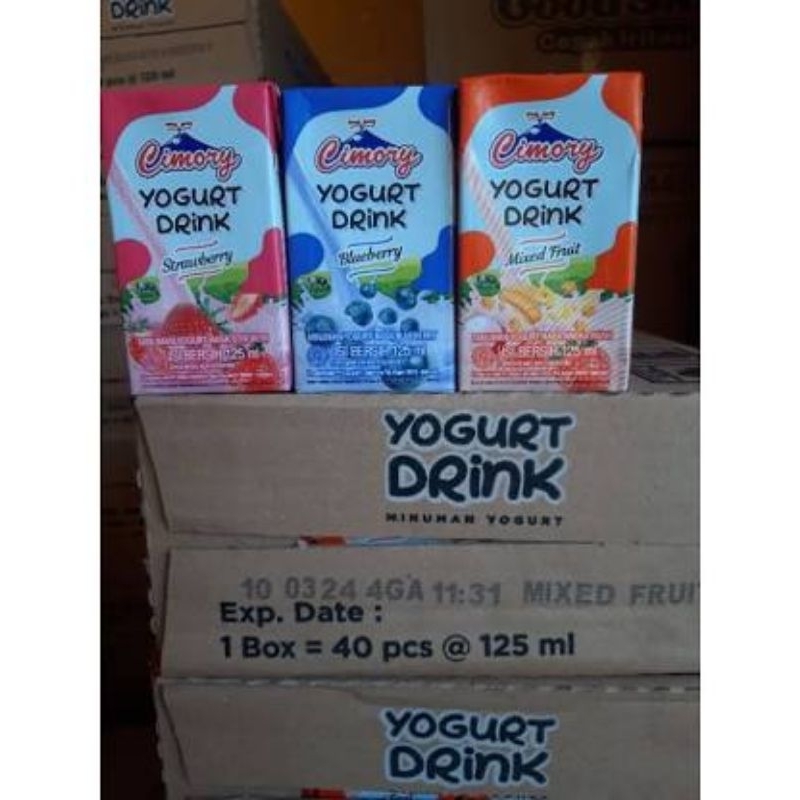 Jual cimory yogurt drink 125 ml strawberry blueberry mixed fruit | Shopee Indonesia