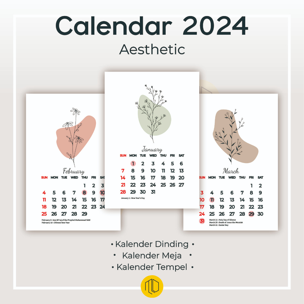 Jual Kalender 2024, Harian Mingguan 2024 - Kalender Desktop Desember ...