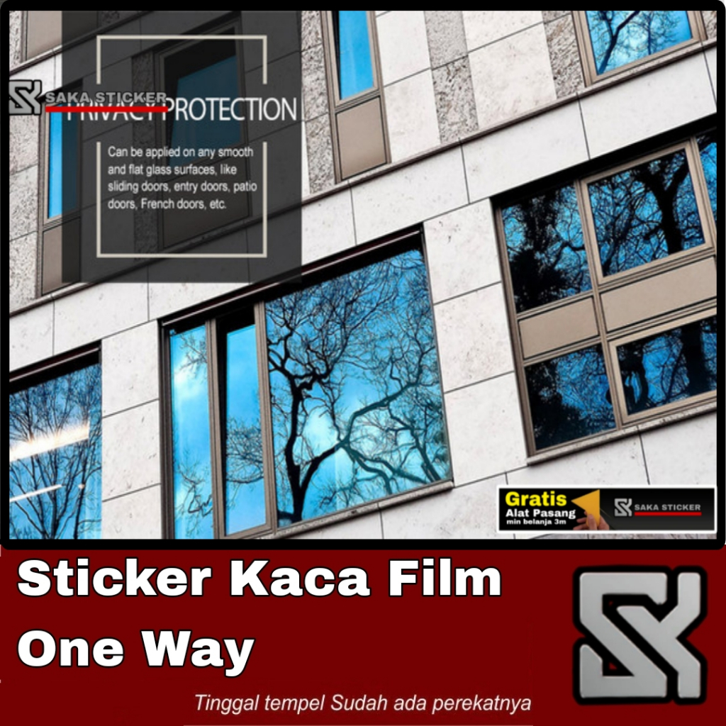 Jual Sticker Kaca Film Jendela Rumah Tidak Tembus Pandang Stiker One ...