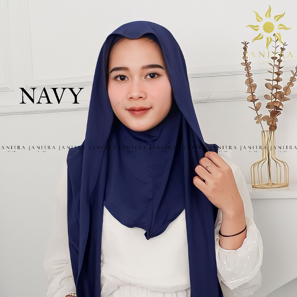 Jual Pashmina Instan Inner Leher Jersey Oval Dalaman Ninja | Shopee ...
