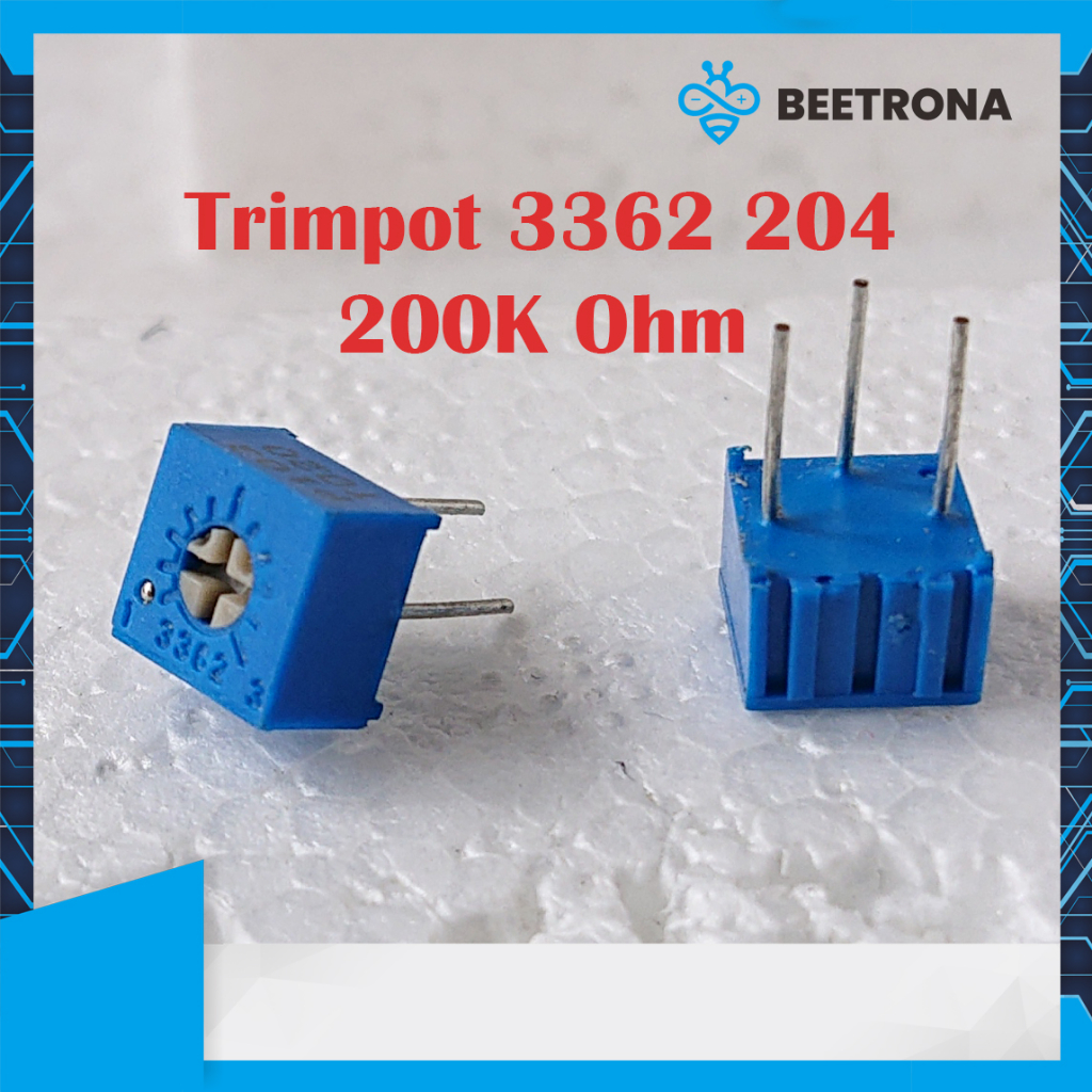 Jual Trimpot Trimmer 3362 204 200K Ohm VR Adustjable Resistor | Shopee ...