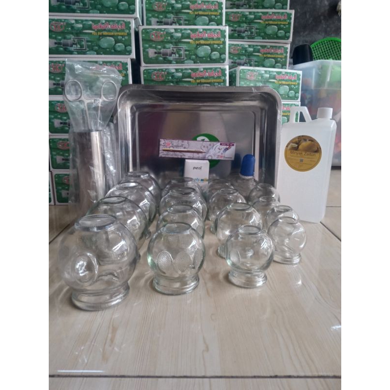 Jual Free ongkir kop bekam api 16gelas/paket kop bekam api/ cupping ...
