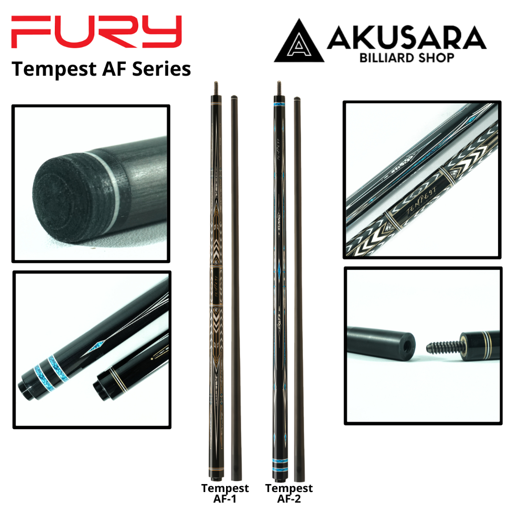 Jual Fury Tempest Play AF Series Stik Billiard Carbon Fiber Cue ...