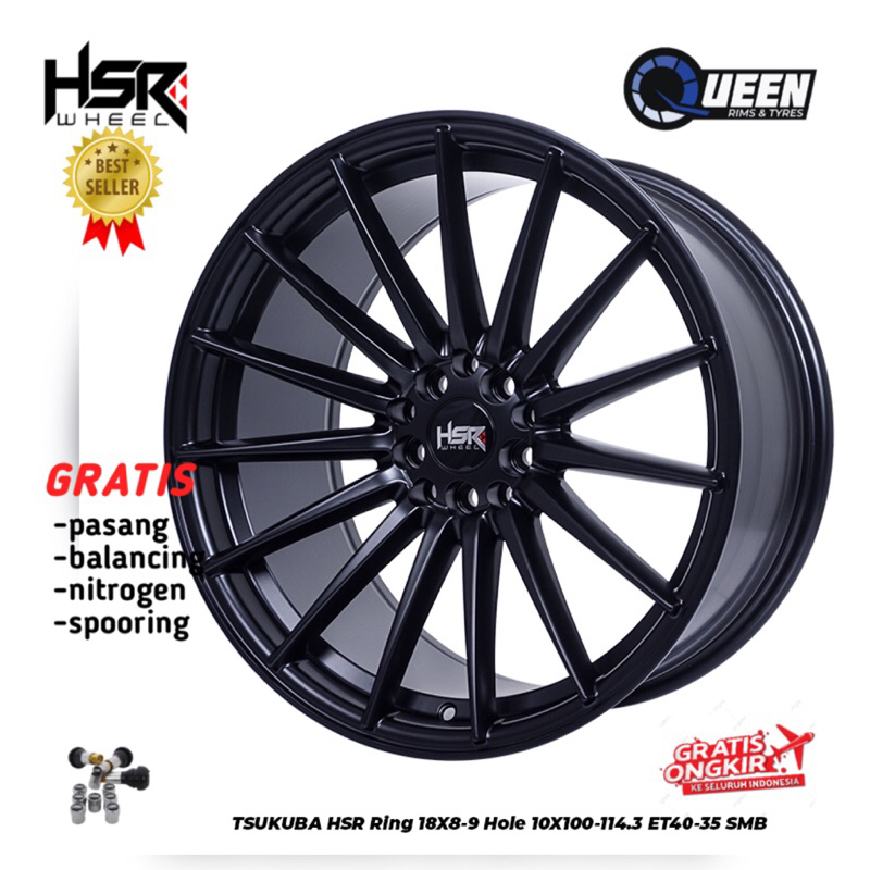 Jual velg racing r18 HSR Tsukuba untuk inova reborn, zenix, dll merk ...