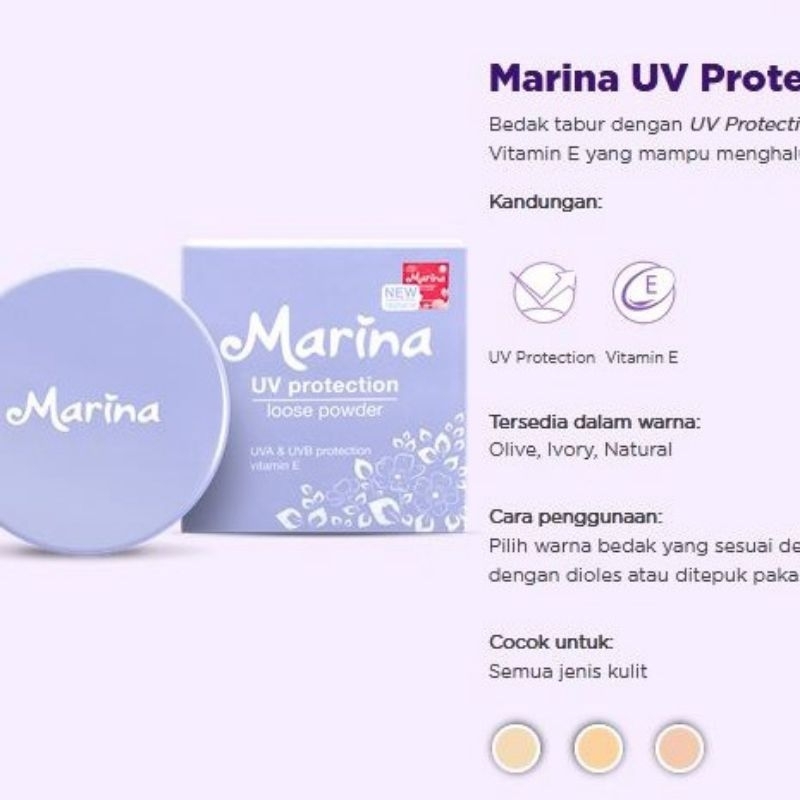 Jual DC MARINA Uv Protection Loose Powder (25gr) | Shopee Indonesia