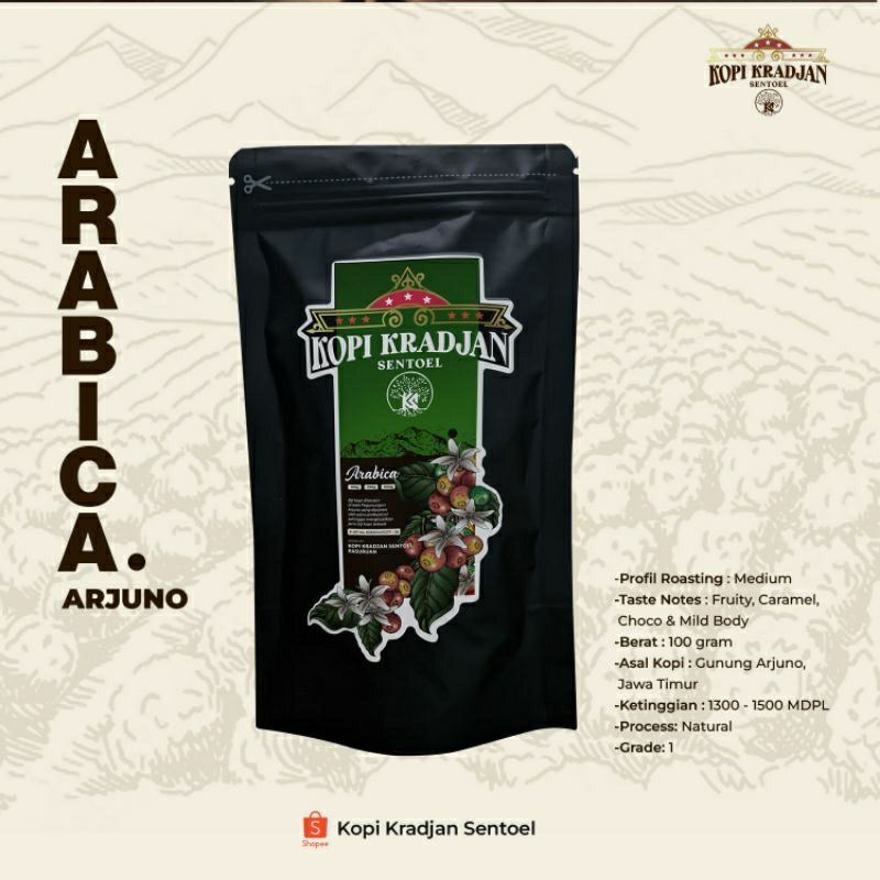 Jual BARU !! KOPI MURNI 100% !! Kopi Arabica Java Arjuno 100gr ...