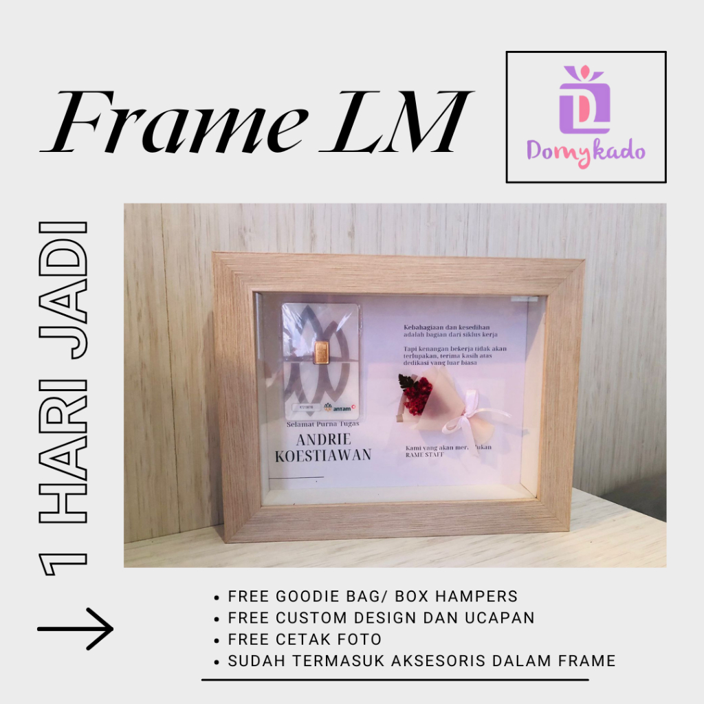 Jual BINGKAI ANTAM (BISA PASANG LM SENDIRI) FRAME KADO NATAL, RESIGN ...