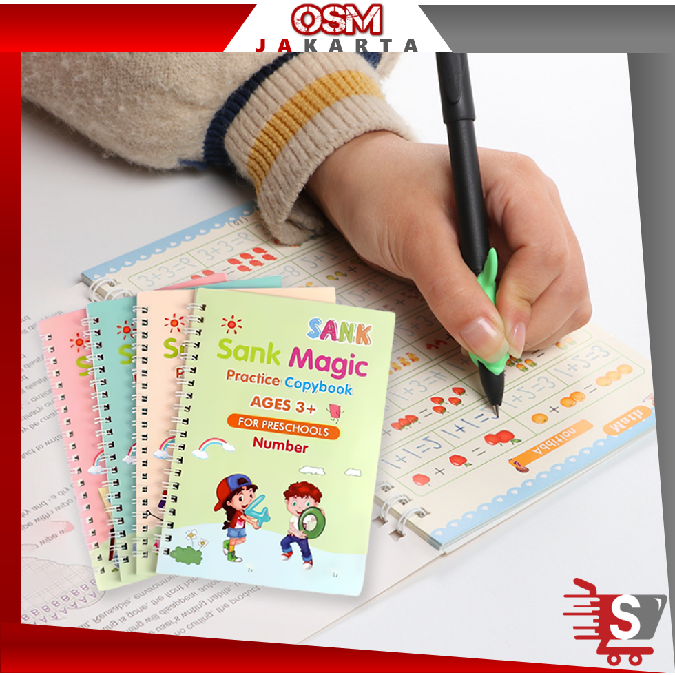 Jual OSM JKT 5957 SANK Magic Practice Book 1 Set Isi 4 Buku Belajar Anak + Pulpen / Buku Edukasi ...