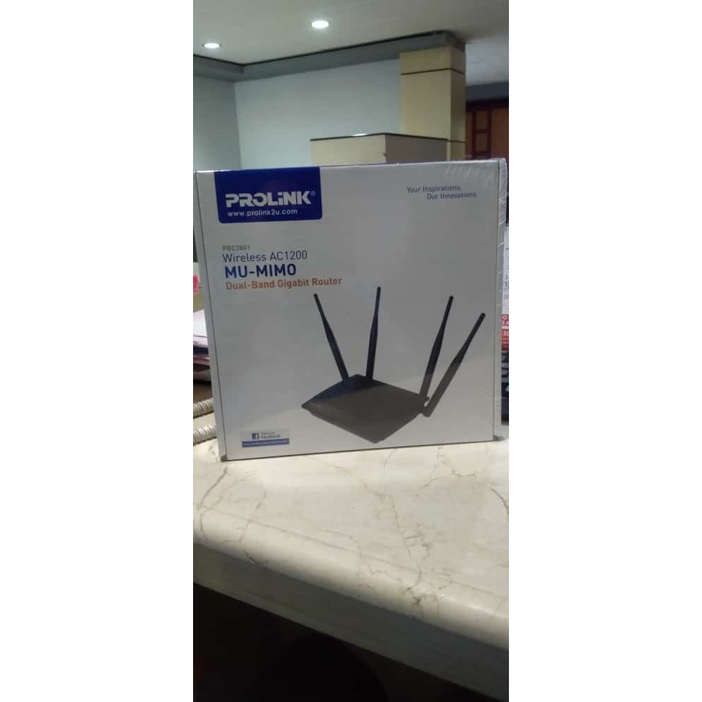 Jual PROLINK Wireless AC1200 MU-MIMO Dual-Band Gigabit Router PRC3801 ...