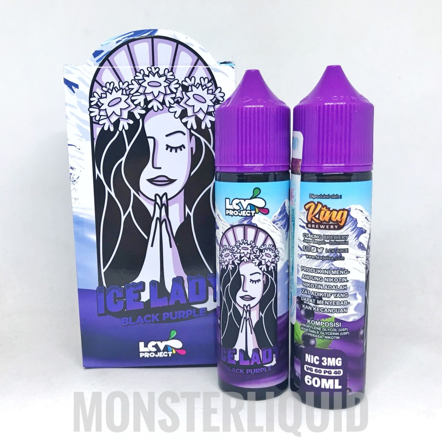 Jual ICE LADY BLACK PURPLE BLACKCURRANT BY LCV 3MG 60ML (SATUAN) | Shopee Indonesia