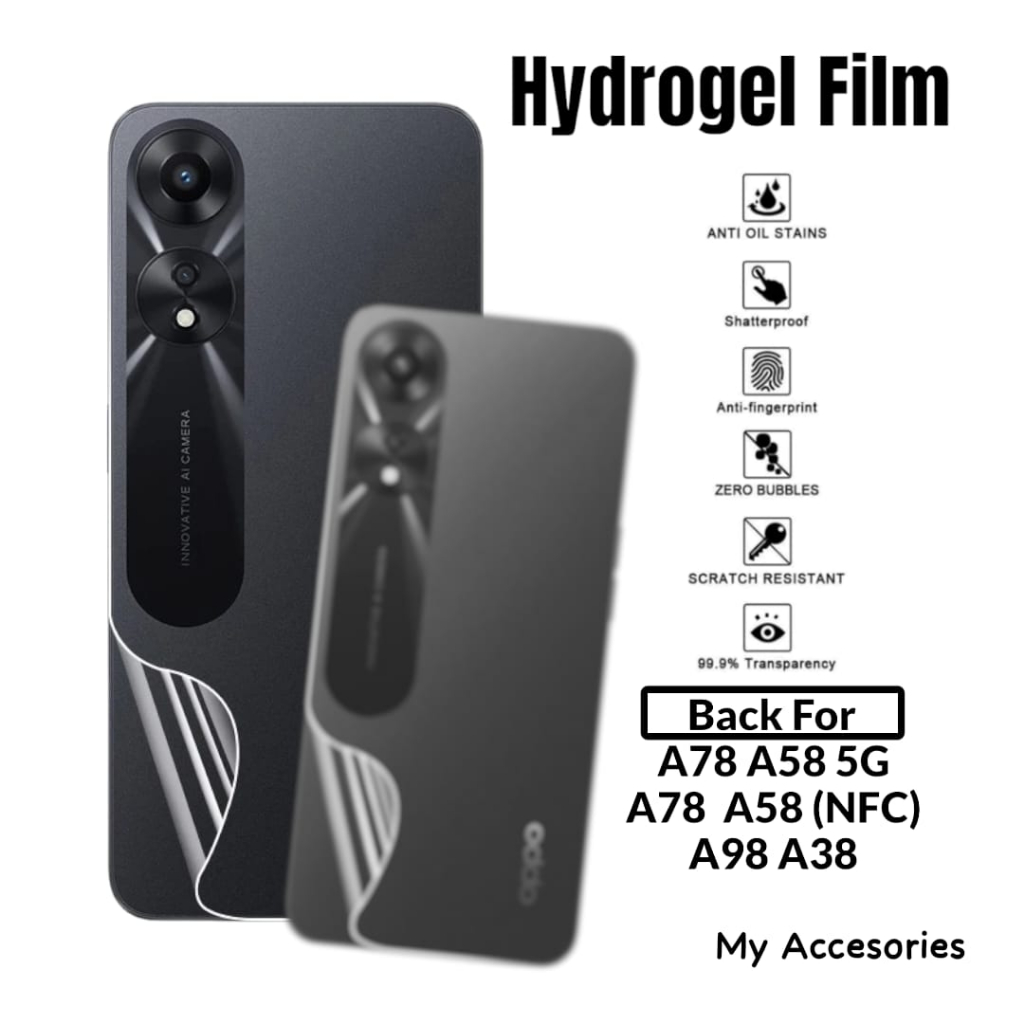Jual HYDROGEL BENING MATTE BACK OPPO A79 5G A60 A5 PRO A5X A3X A3 A3PRO A98 A58 A78 5G 2023 A78 ...