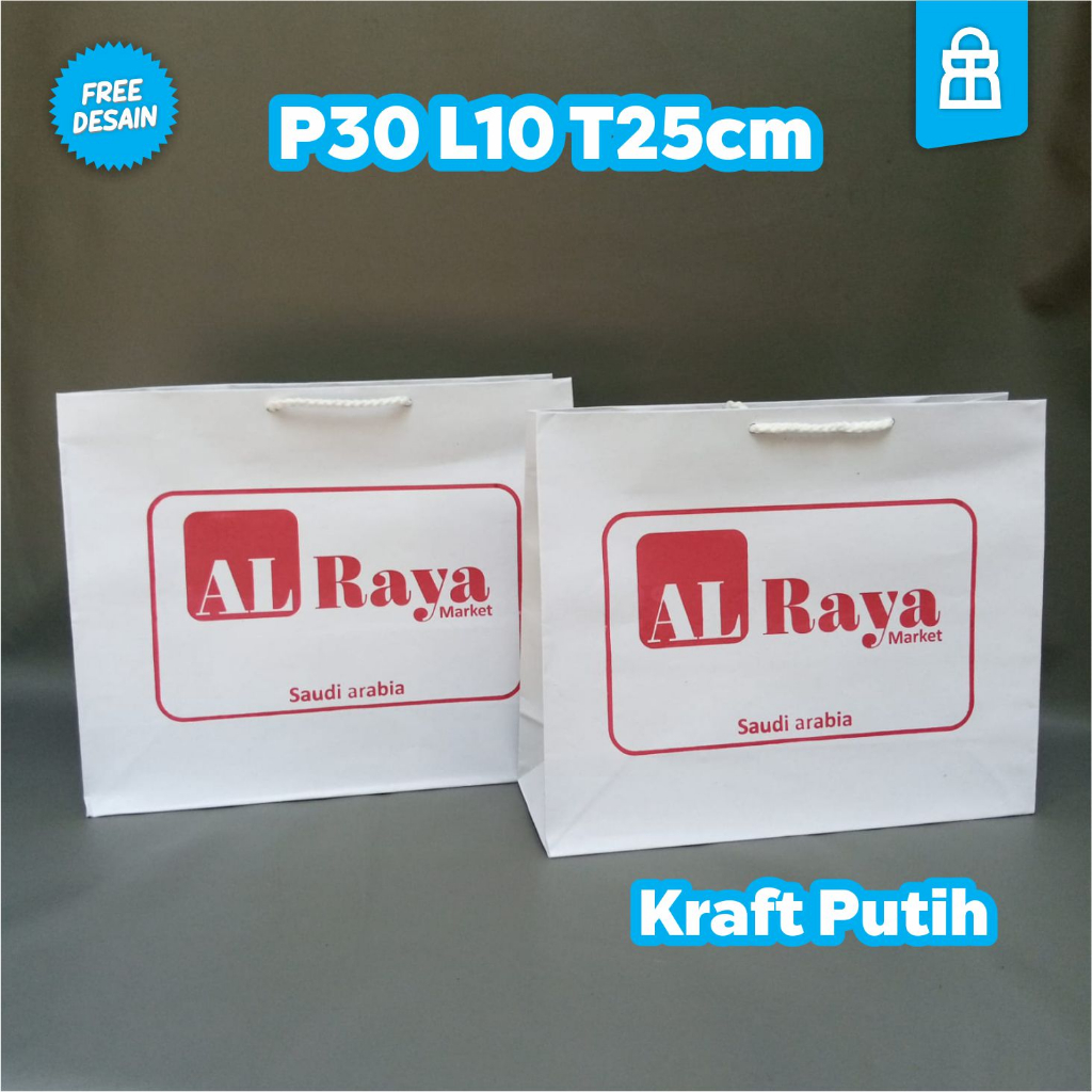 Jual Paper Bag Custom Tas Kertas Kraft Souvenir Pernikahan Olshop dll ...