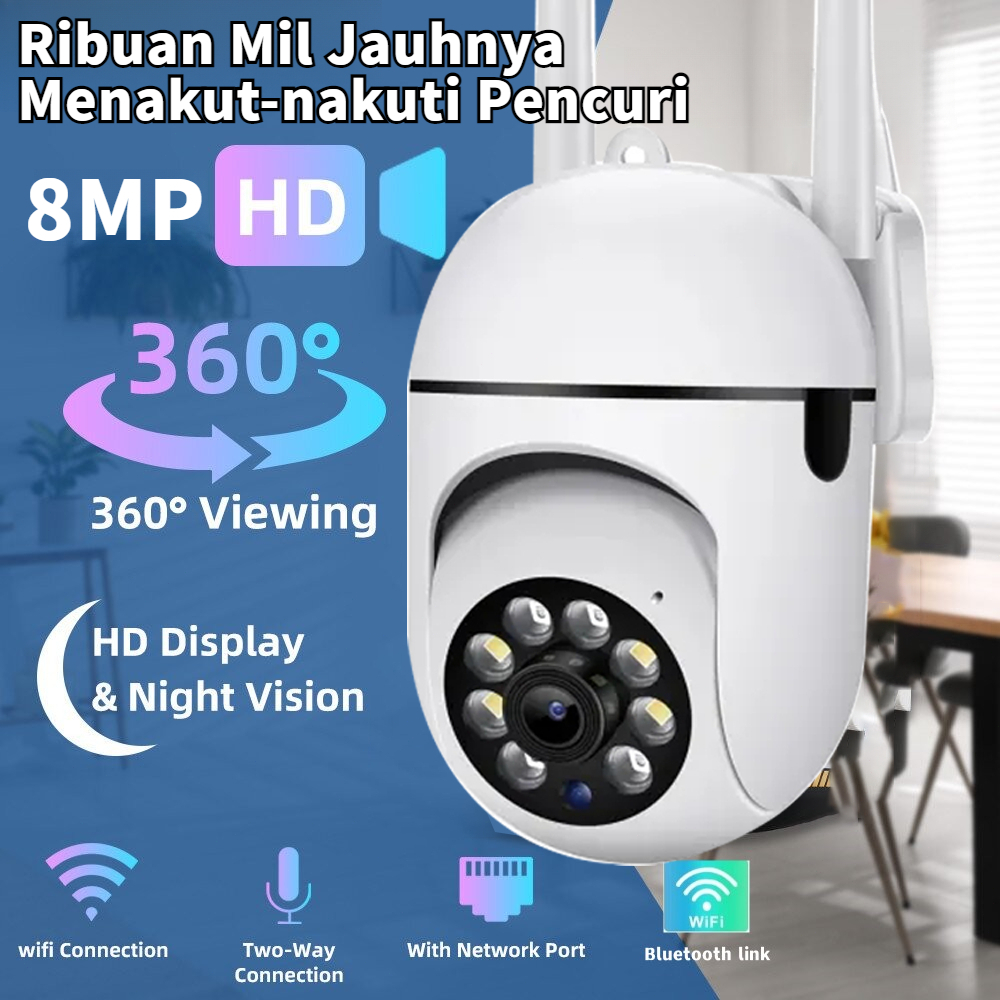 Jual CCTV wifi outdoor waterproof IP67 v380 pro CCTV Mini indoor lampu ...