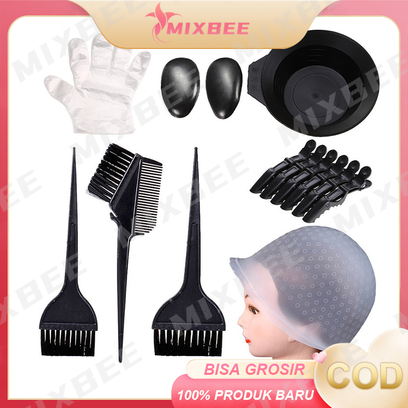 Jual Topi Semir Cat Rambut Silikon set Paket Alat Lengkap Murah ...