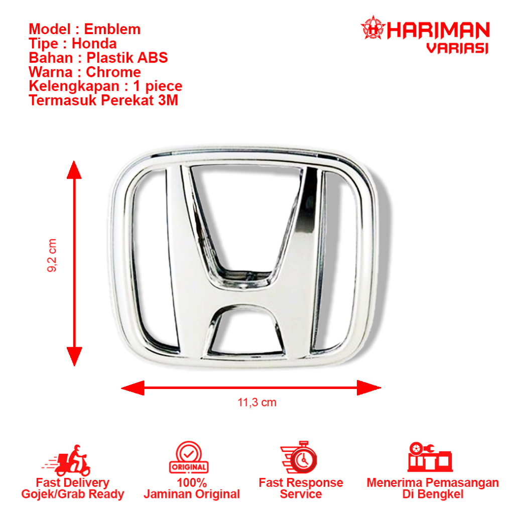 Jual Logo Emblem Mobil Honda Belakang Chrome | Shopee Indonesia