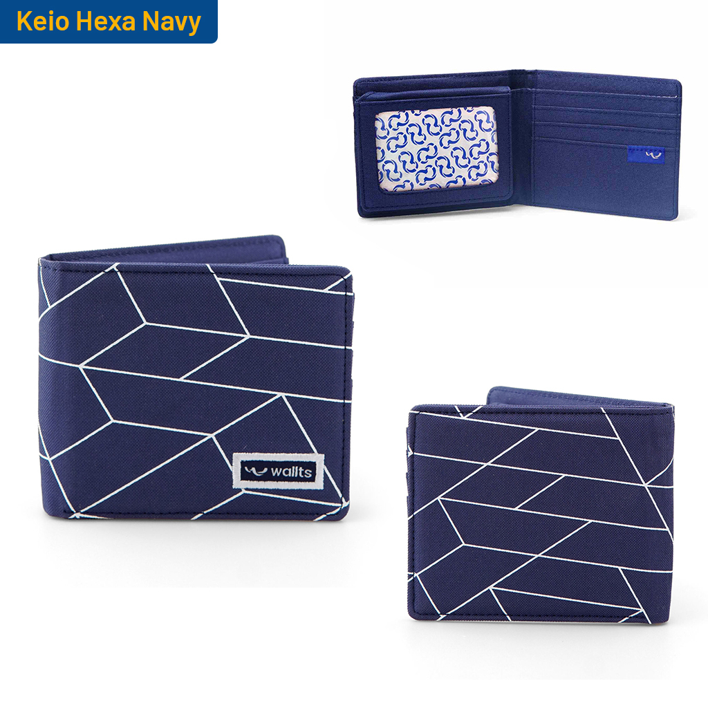 Jual Wallts Dompet Lipat Kanvas Pria Anti Air - Keio Motif | Shopee Indonesia