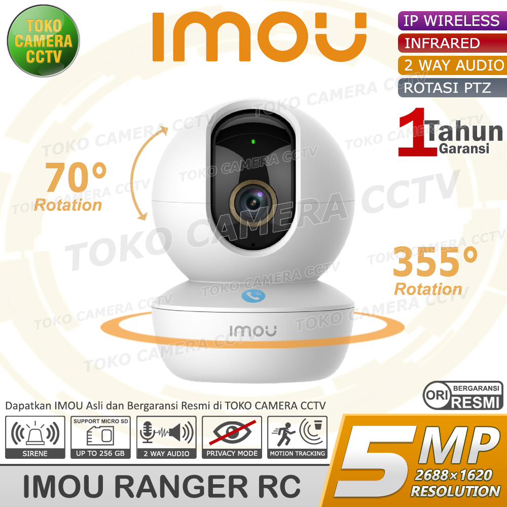 Jual IMOU RANGER RC 5MP CCTV WIFI KAMERA IP CAMERA WIRELESS PTZ ...