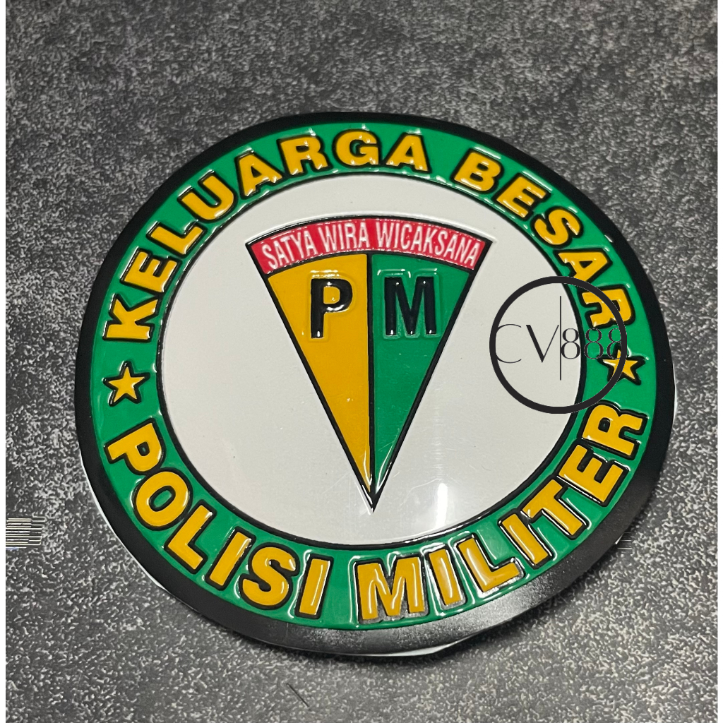 Jual Stiker PM (Bulat Hijau)- Sticker Police Militer -Stiker Polisi ...
