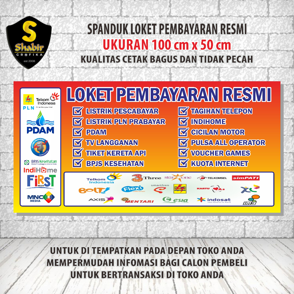 Jual SPANDUK LOKET RESMI PEMBAYARAN ONLINE | Shopee Indonesia