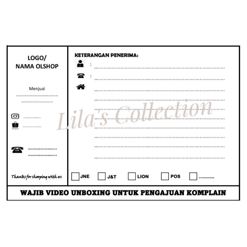 Jual Label pengiriman paket | Label pengiriman barang | Label Thermal ...