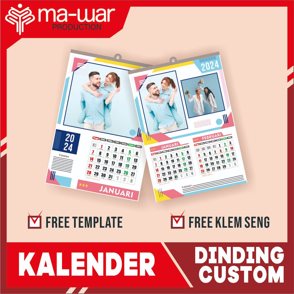 Jual Kalender Dinding 2025 | kalender Custom | Kalender Murah | Shopee ...