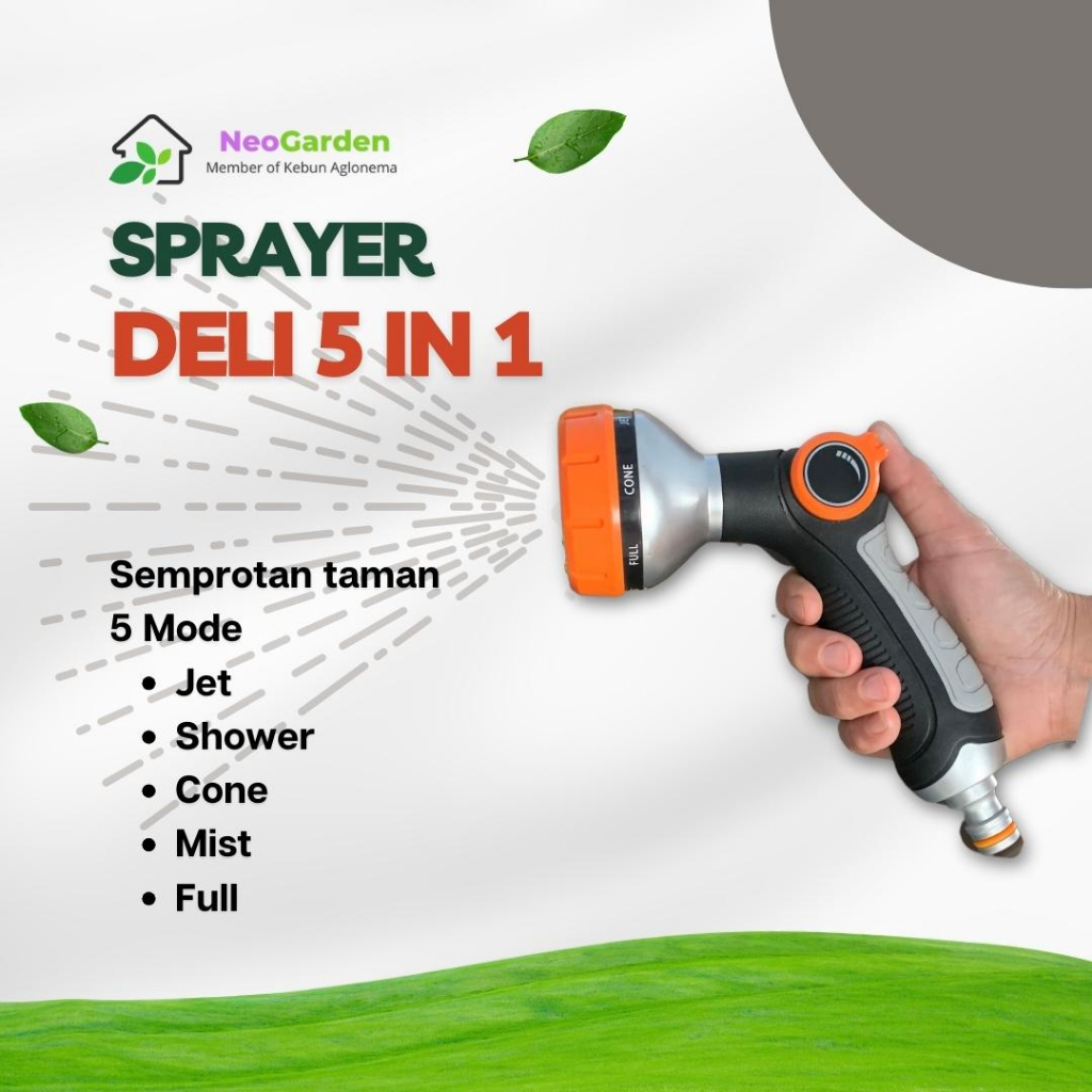 Jual DELI Kepala Semprotan 5 in 1 - Sprayer Head Multifungsi Semprotan ...