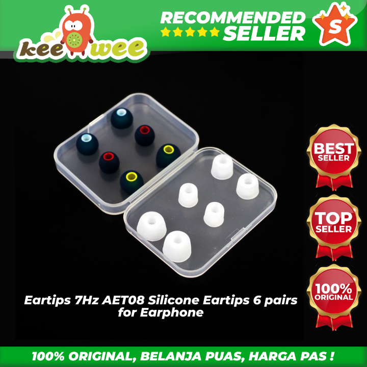 Jual Eartips 7Hz AET08 Silicone Eartips 6 pairs for Earphone | Shopee ...